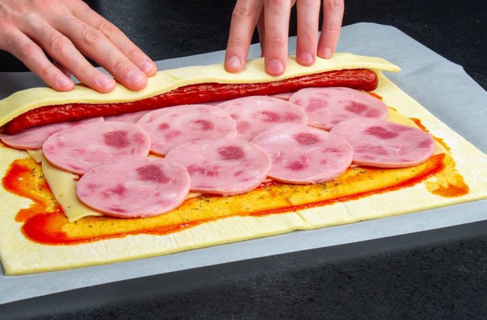 Tento RYCHLÝ RECEPT vás vždycky zachrání: Listové těsto se šunkou ...