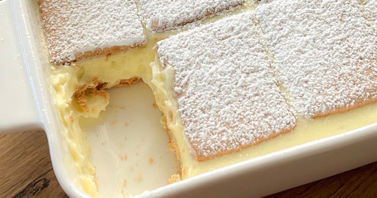 Nepečený dort „Napoleon“ na plech - VařímeDobroty.cz