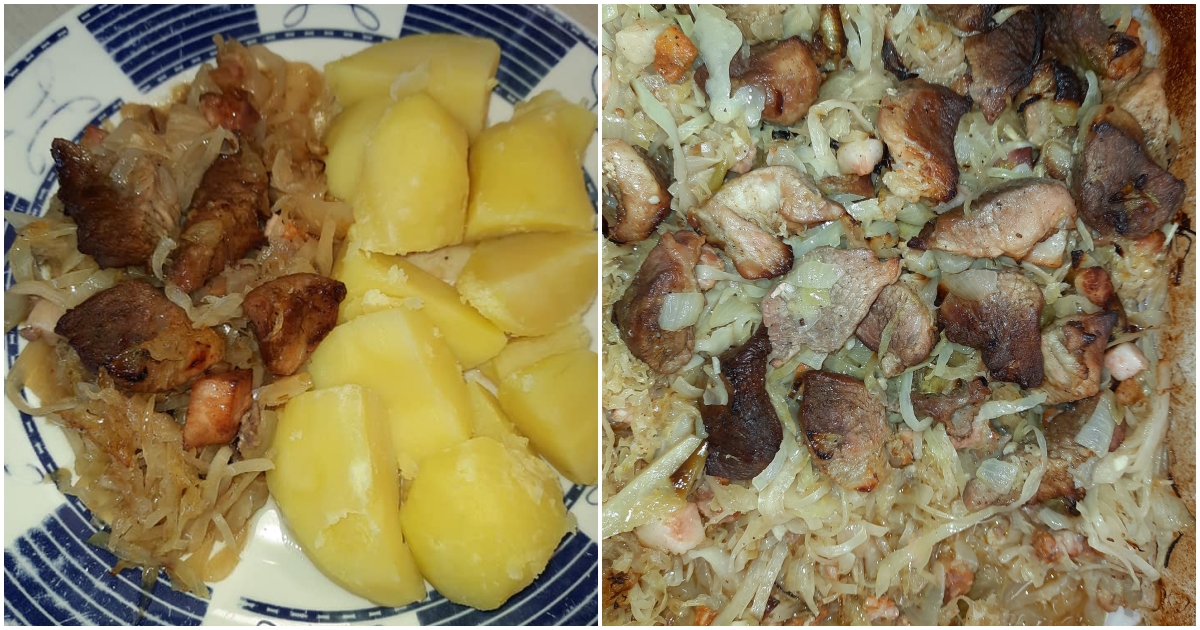 Vepřové kostky na zelí - VařímeDobroty.cz