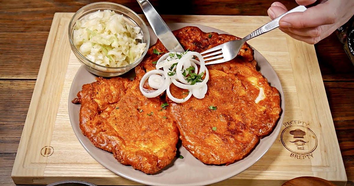 Kuřecí řízek v pivním těstíčku s hořčicí - VařímeDobroty.cz