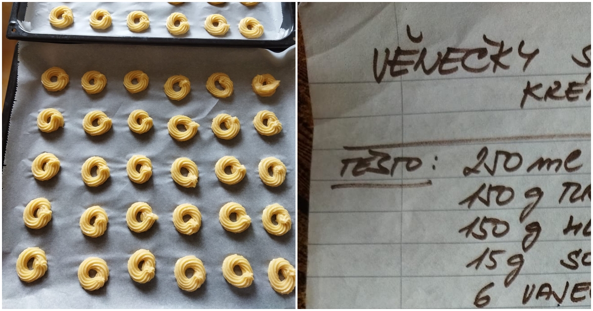 Věnečky s vanilkovým krémem - VařímeDobroty.cz