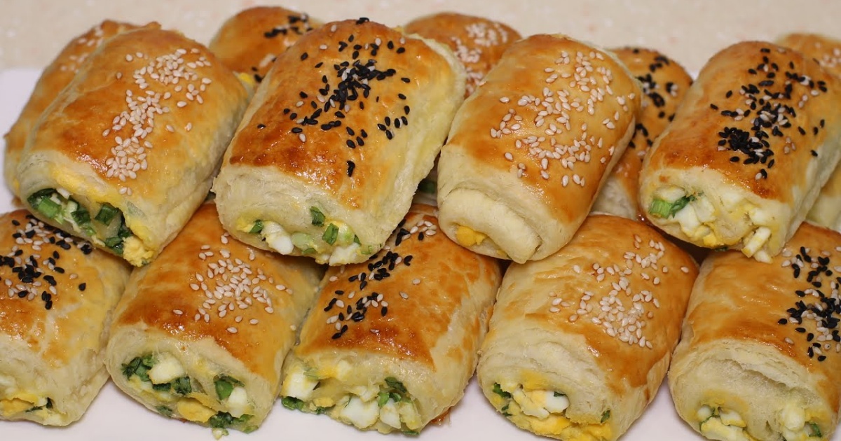 Slané rolky z listového těsta s vejci - VařímeDobroty.cz