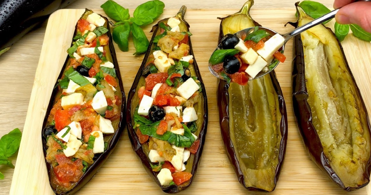 Zapečený lilek s mozzarellou a rajčaty – VařímeDobroty.cz