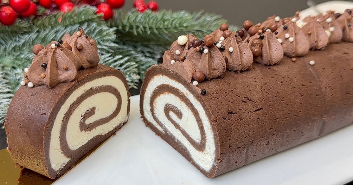 Nepečená vánoční roláda s mascarpone – %%sitename%% - Fotografie č. 4 ...
