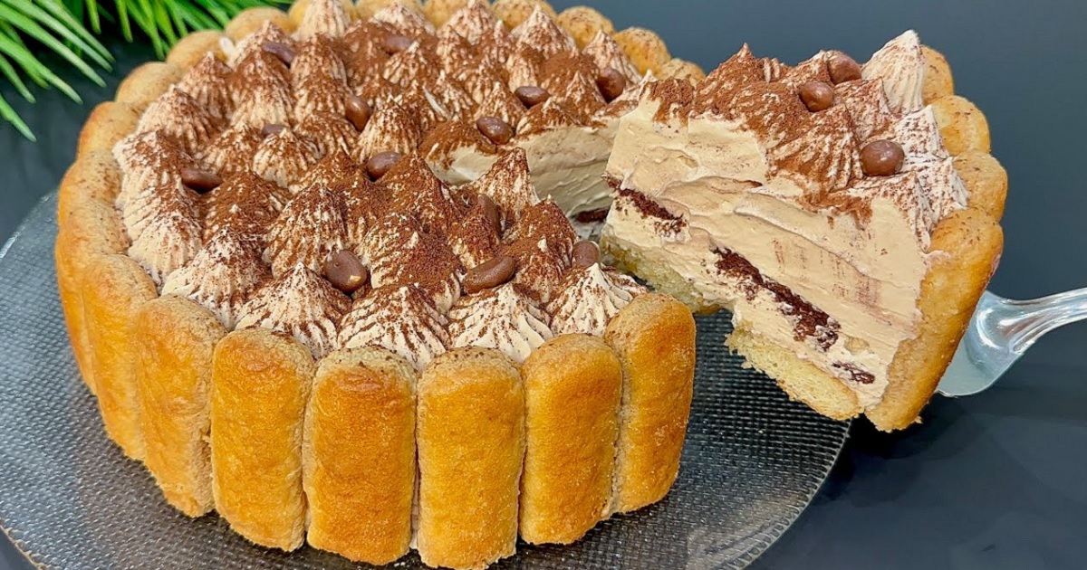 Kávový dort s cukrářskými piškoty – VařímeDobroty.cz